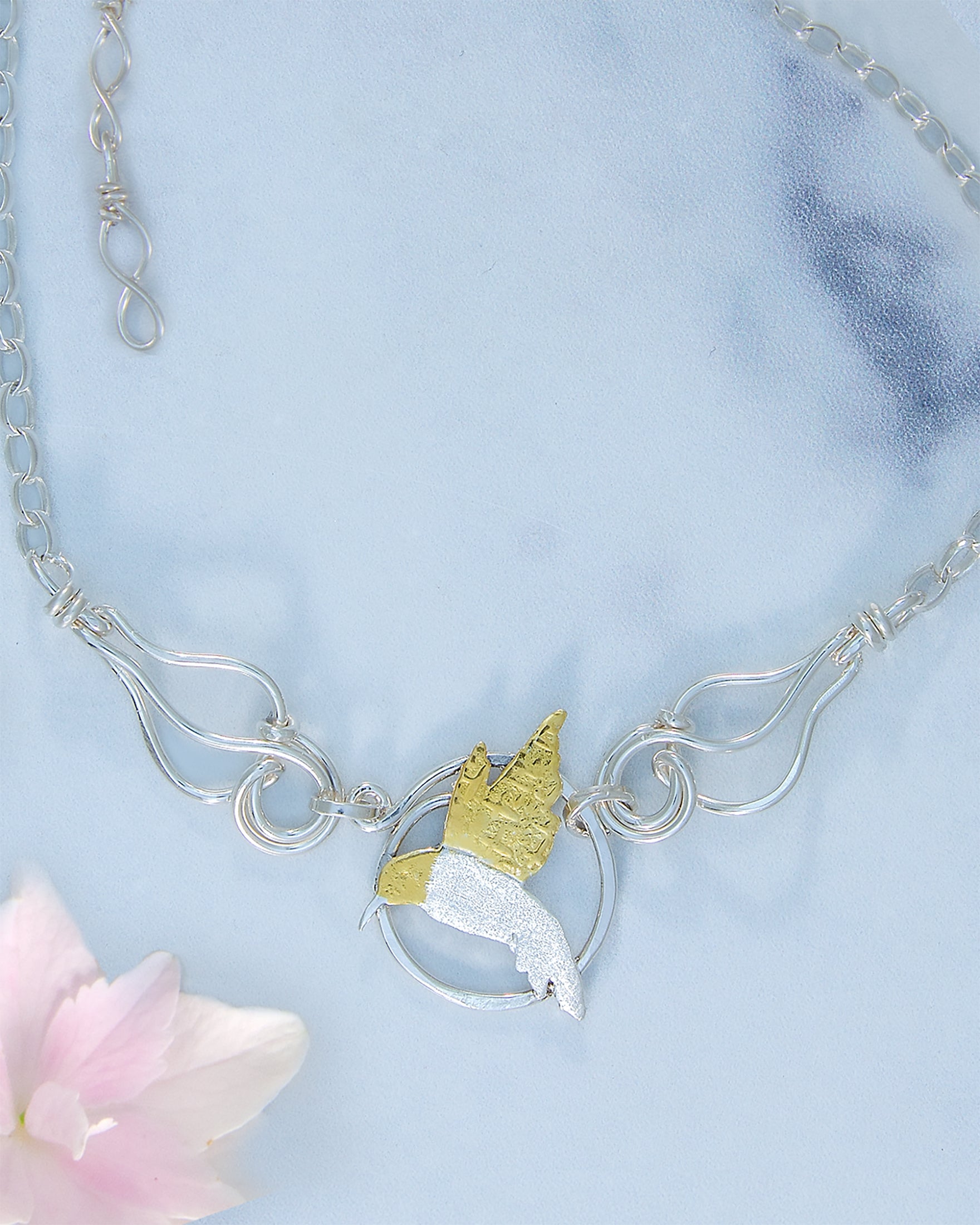 Hummingbird Necklace custom chain – Carlson Fine Art Studio